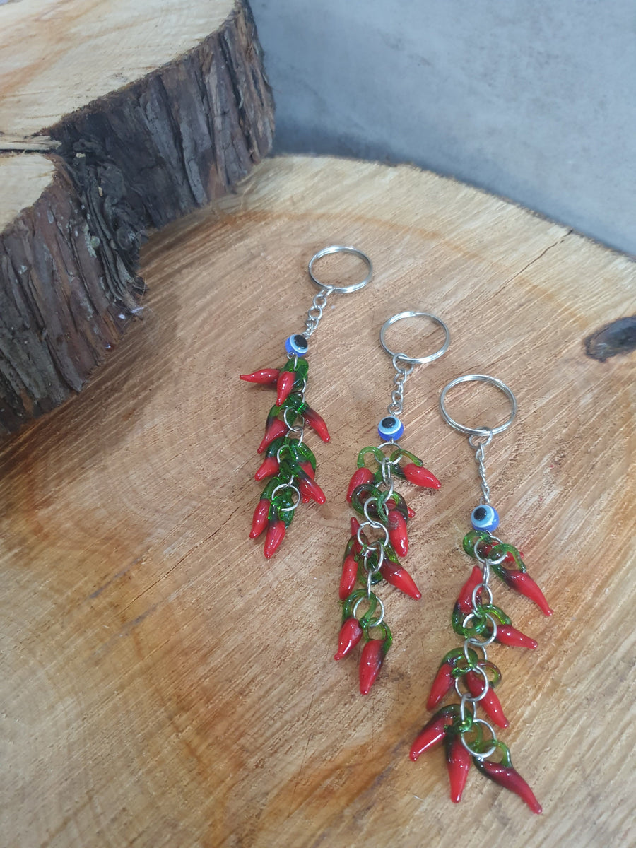 Evil eye and Chilli Keyring – The Guru's Hut