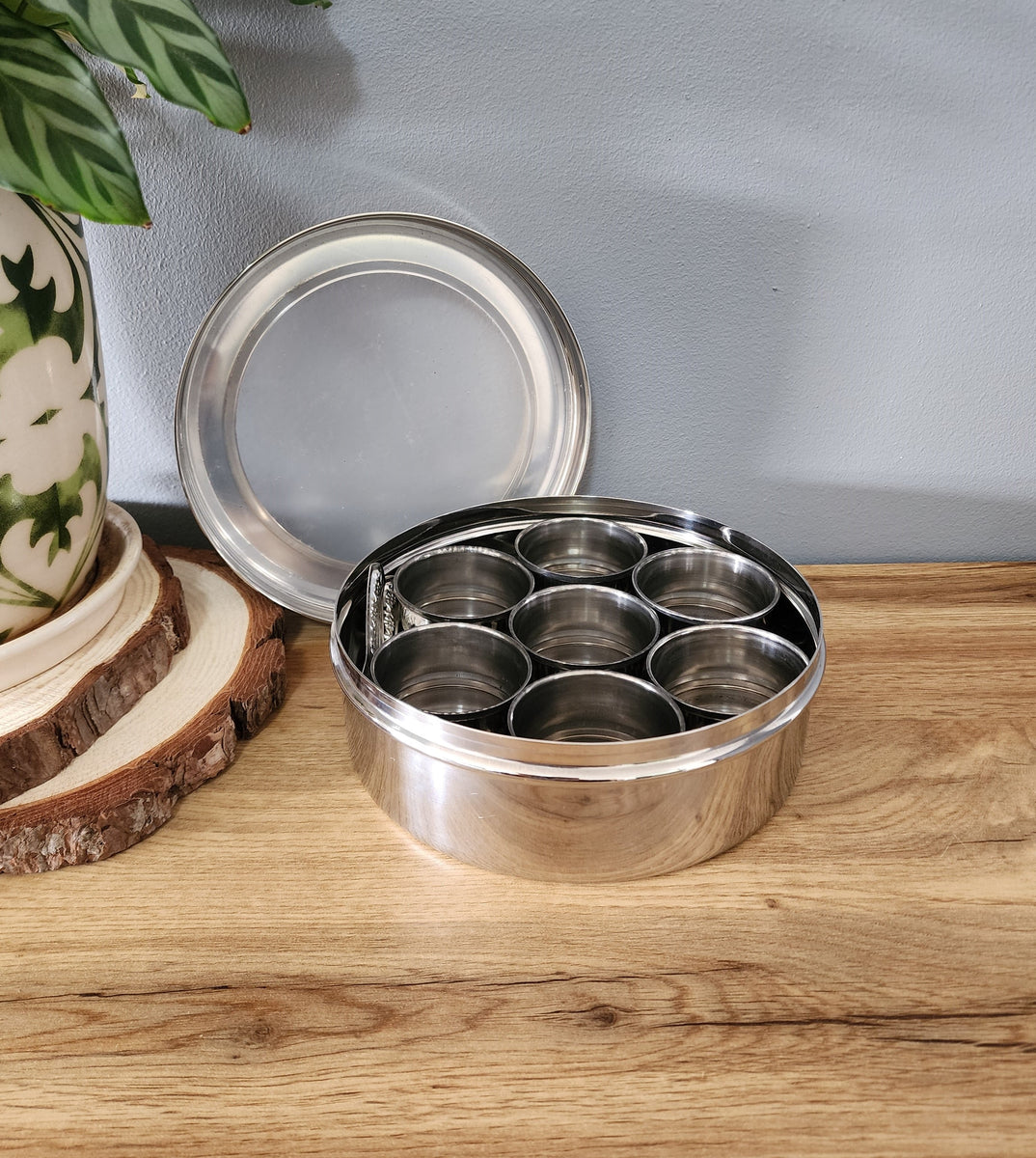 Masala Dabba (Spice Container) Clear Lid - Small – The Guru's Hut