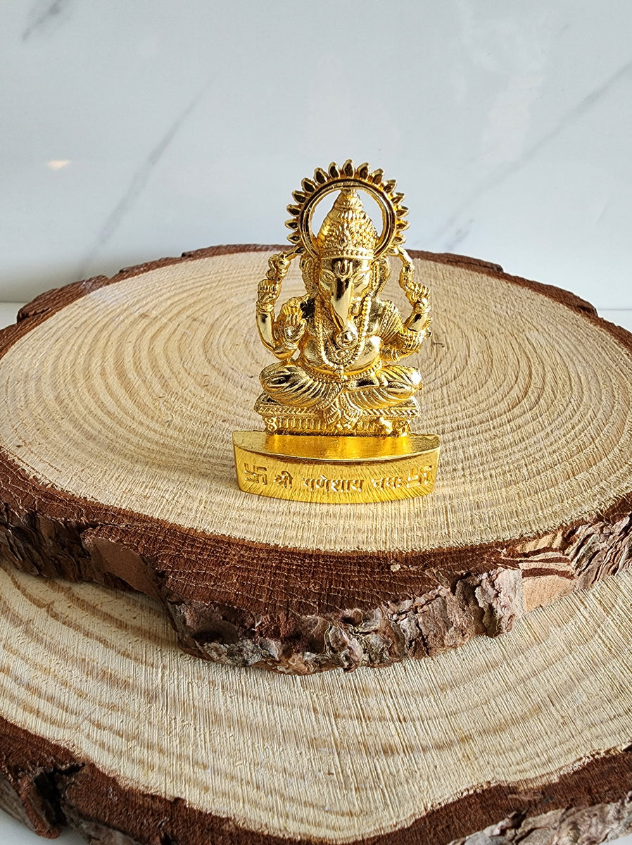 Small Brass Ganesha Murthi – The Guru's Hut