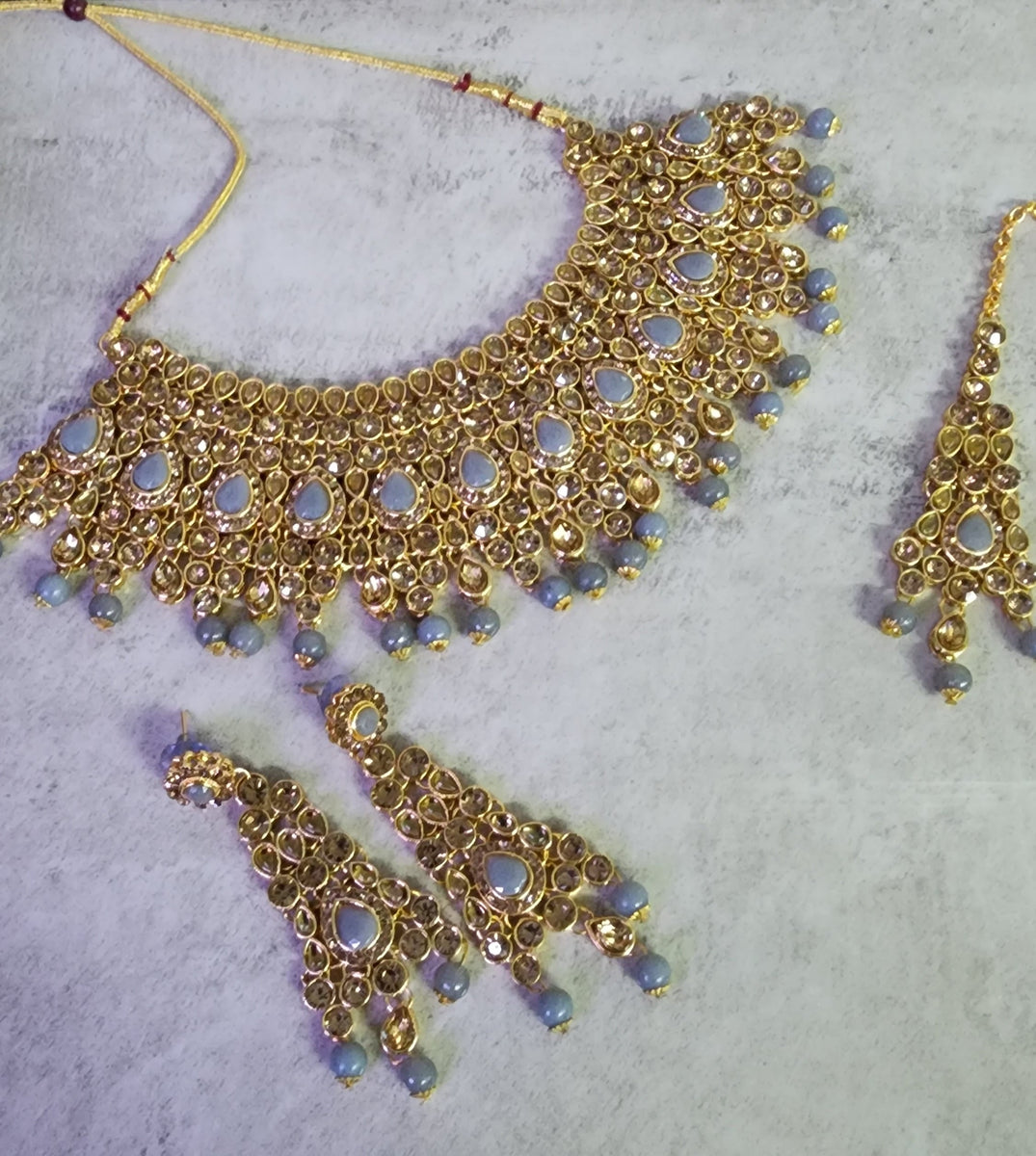 Grey and Gold Soft Jewellery Set – The Guru's Hut