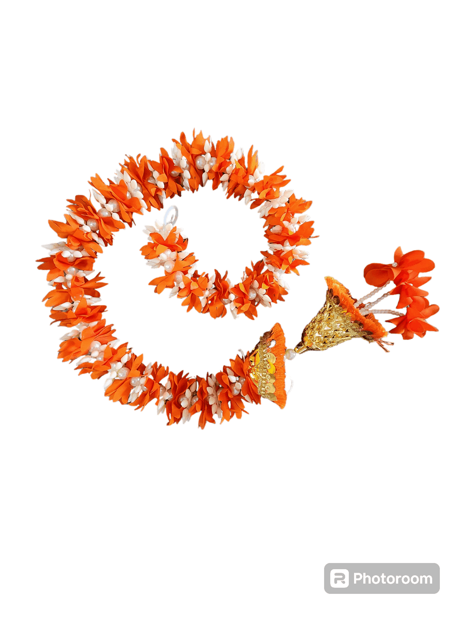 Orange Flower Garland (90 cm) – The Guru's Hut