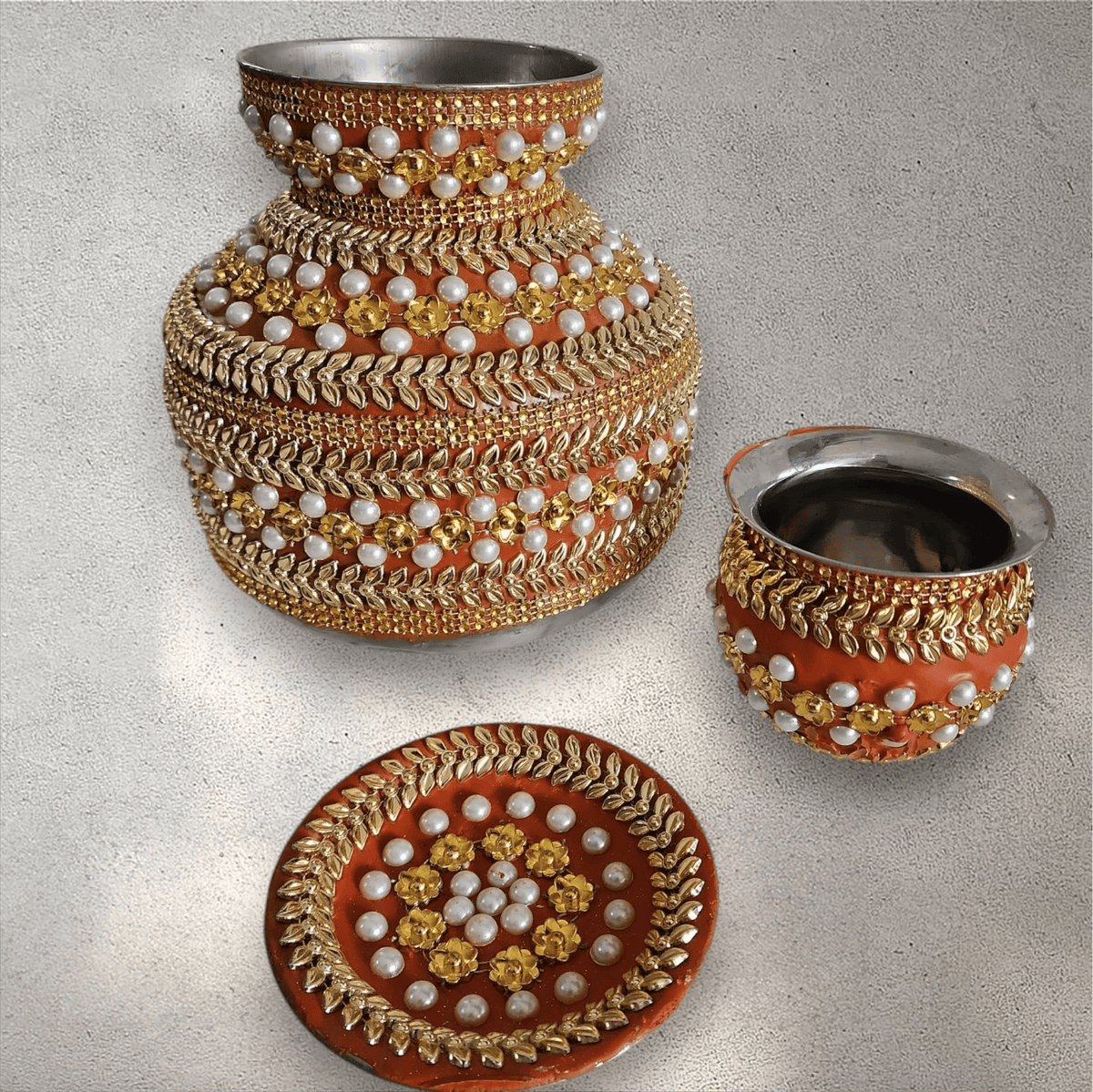 Orange Fancy Matka Set – The Guru's Hut