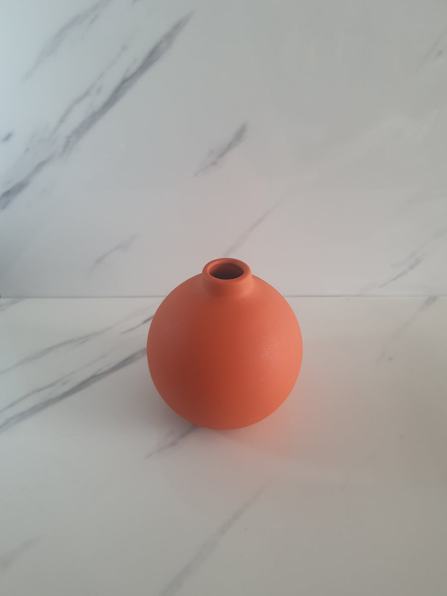 Orange Ceramic Vase – The Guru's Hut
