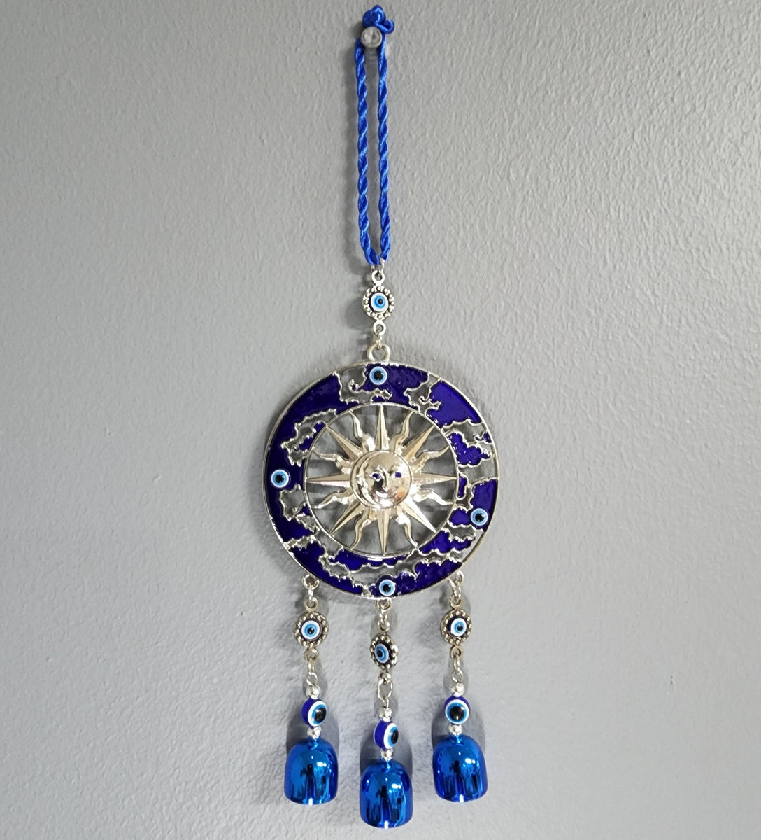 Evil Eye Wind Chime with Sun, Moon and Clouds – The Guru's Hut