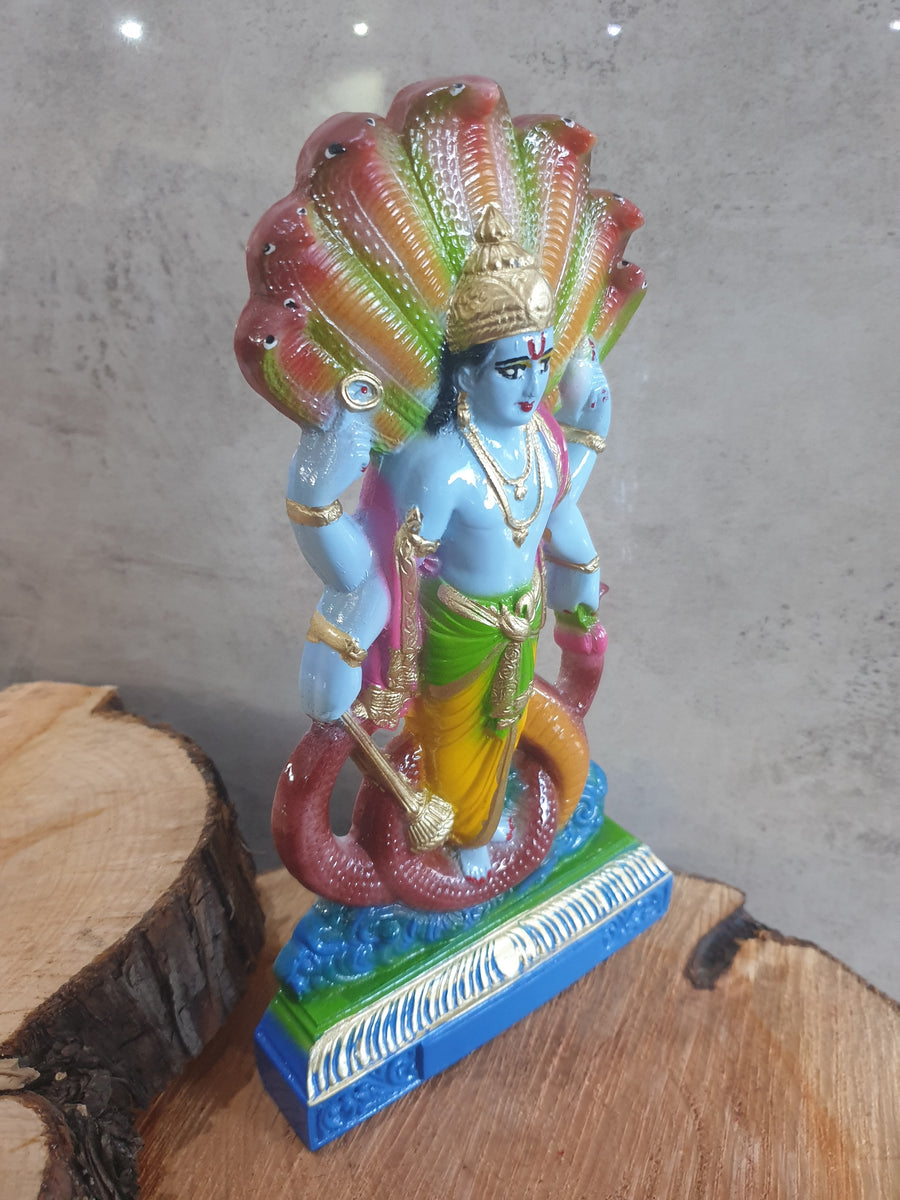 Lord Vishnu Cast Marble Murthi – The Guru's Hut