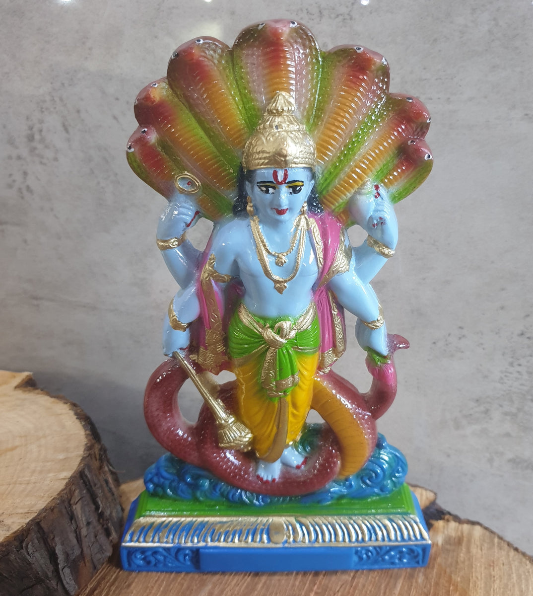Lord Vishnu Cast Marble Murthi – The Guru's Hut